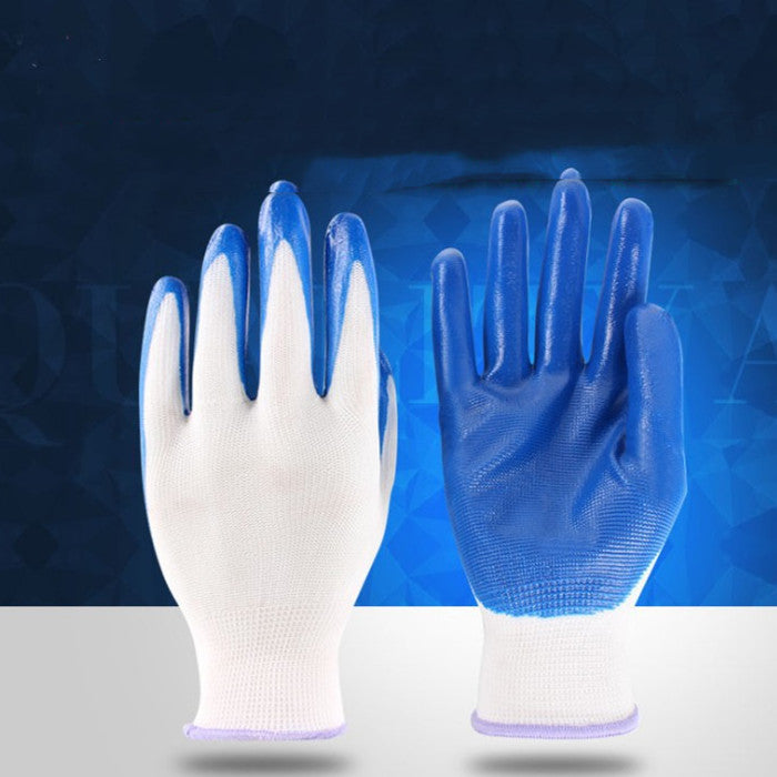 1 Pair Wear-Resistant Latex Gloves ArmorGrip Pro: Nitrile Impregnated ...